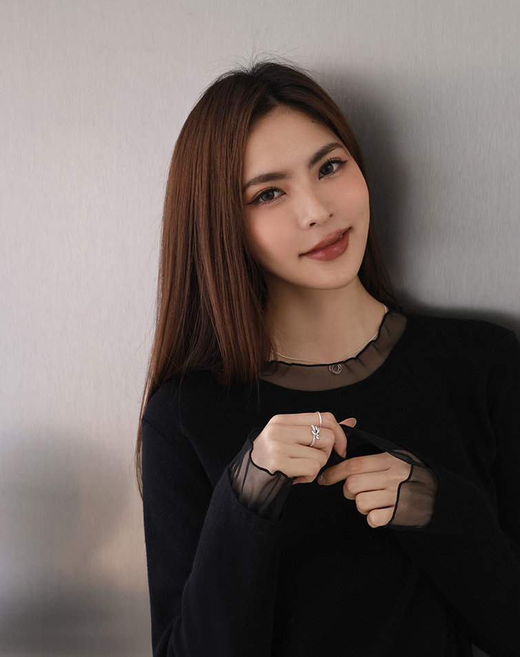 柔光透紗圓領長袖上衣 | Girl's Monday丨女裝流行服飾丨 新品每日上架